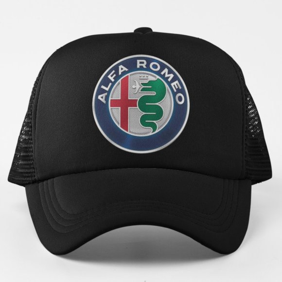 Accessories | New Alfa Romeo Logo Foam Trucker Mesh Snapback Hat Black ...